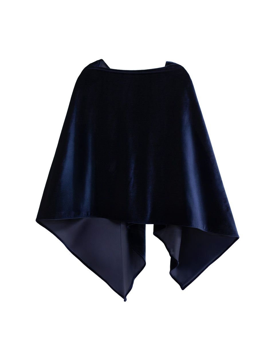 Capa de Terciopelo Azul Marino para Bodas y Eventos | Invitadas THE-ARE