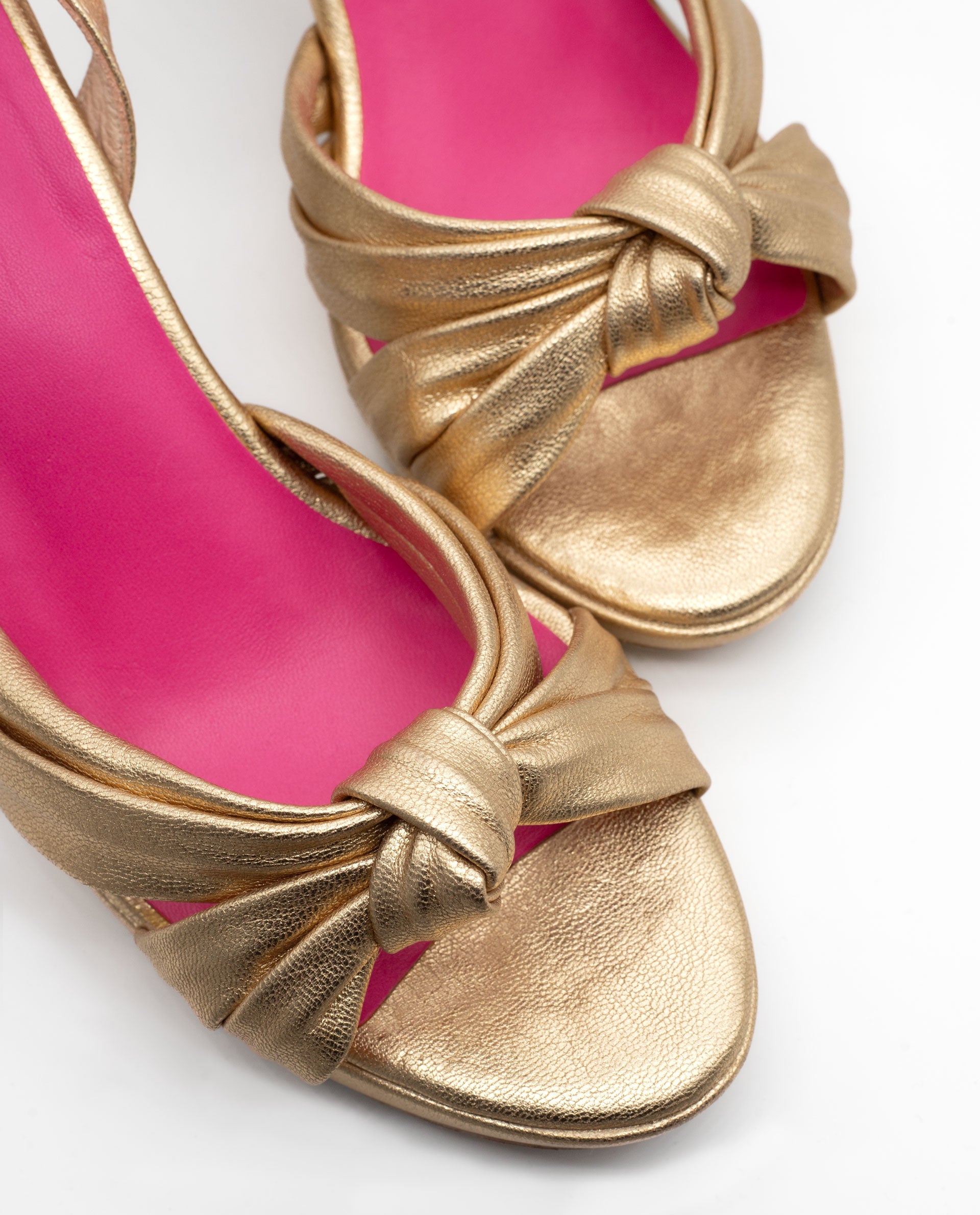 Sandalo con tacco Champagne Elegante | Scarpe THE-ARE